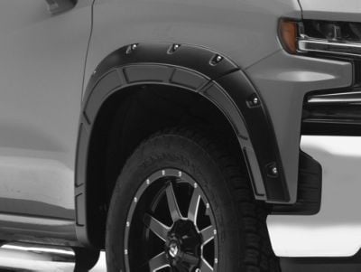 Rough Country Suspension Silverado 1500 Defender Fender Flares; Flat ...