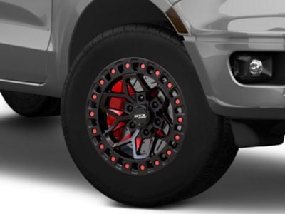 RTX Offroad Wheels Ranger Zion Black Milled Red 6-Lug Wheel; 18x9; 0mm ...