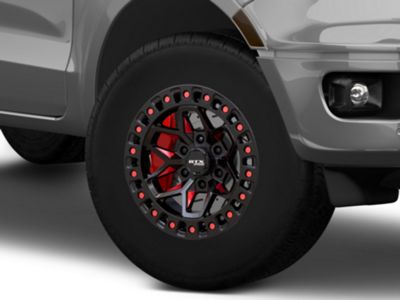 RTX Offroad Wheels Ranger Zion Black Milled Red 6-Lug Wheel; 17x9; 0mm ...