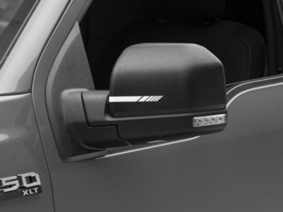 SEC10 F-150 Side Mirror Hash Stripes; White 430331 (Universal; Some ...