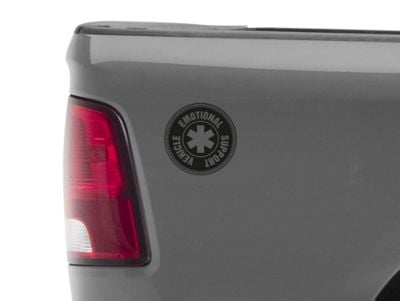 SEC10 RAM 3500 Emotional Support Vehicle Decal; Matte Black J227427 ...
