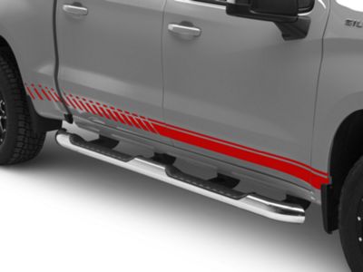SEC10 Silverado 1500 Dashed Rocker Stripes; Red T577779 (Universal ...