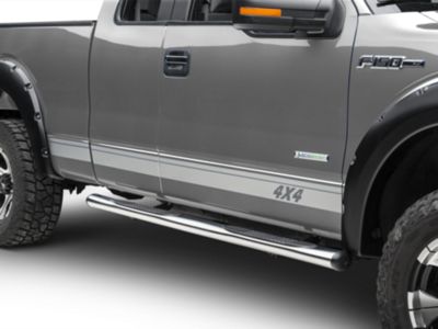SEC10 F-150 Rocker Stripes with 4x4 Logo; Silver T527975 (97-25 F-150 ...