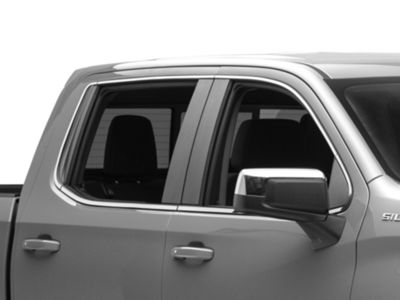 Silverado 1500 12-Piece Window Trim Package; Stainless Steel (19-26 ...