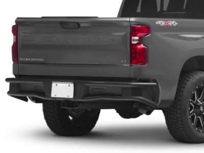 Silverado 1500 Outlaw Rear Bumper; Textured Black (19-23 Silverado 1500 ...
