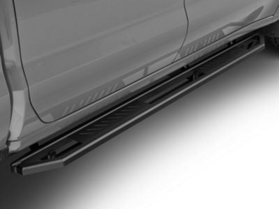 Silverado 1500 Rocker Armor Side Step Bars; Matte Black (19-26 ...