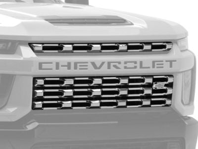 Silverado 2500 Mesh Upper Grille Insert; Chrome (20-23 Silverado 2500 ...