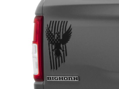 SEC10 RAM 1500 Eagle Stars and Stripes Decal; Gloss Black T580529 ...