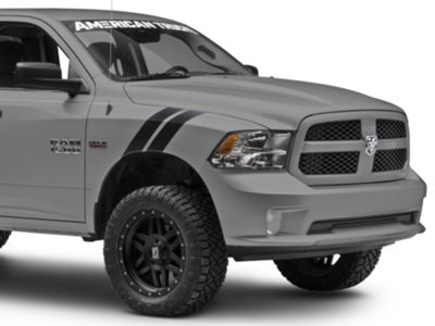 SEC10 RAM 1500 Hash Marks; Matte Black R146171 (09-18 RAM 1500) - Free ...