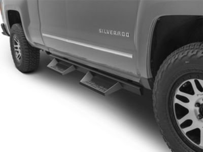 Silverado 1500 4-Inch Drop Sniper Running Boards; Textured Black (07-18 ...