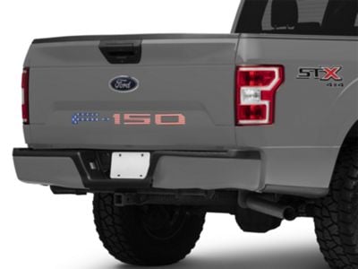 F-150 Tailgate Insert Letters; American Flag Edition (18-20 F-150 w/o ...