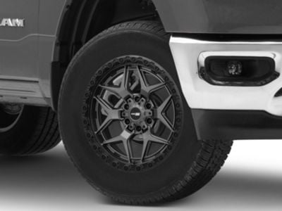 Vortek Off-Road RAM 1500 VRT-603 Matte Titanium with Black Bead Ring 6 ...